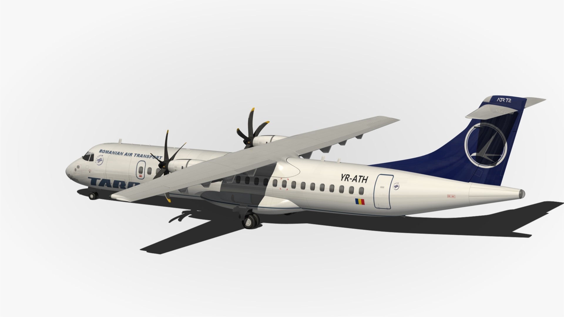 3d model atr 72 tarom