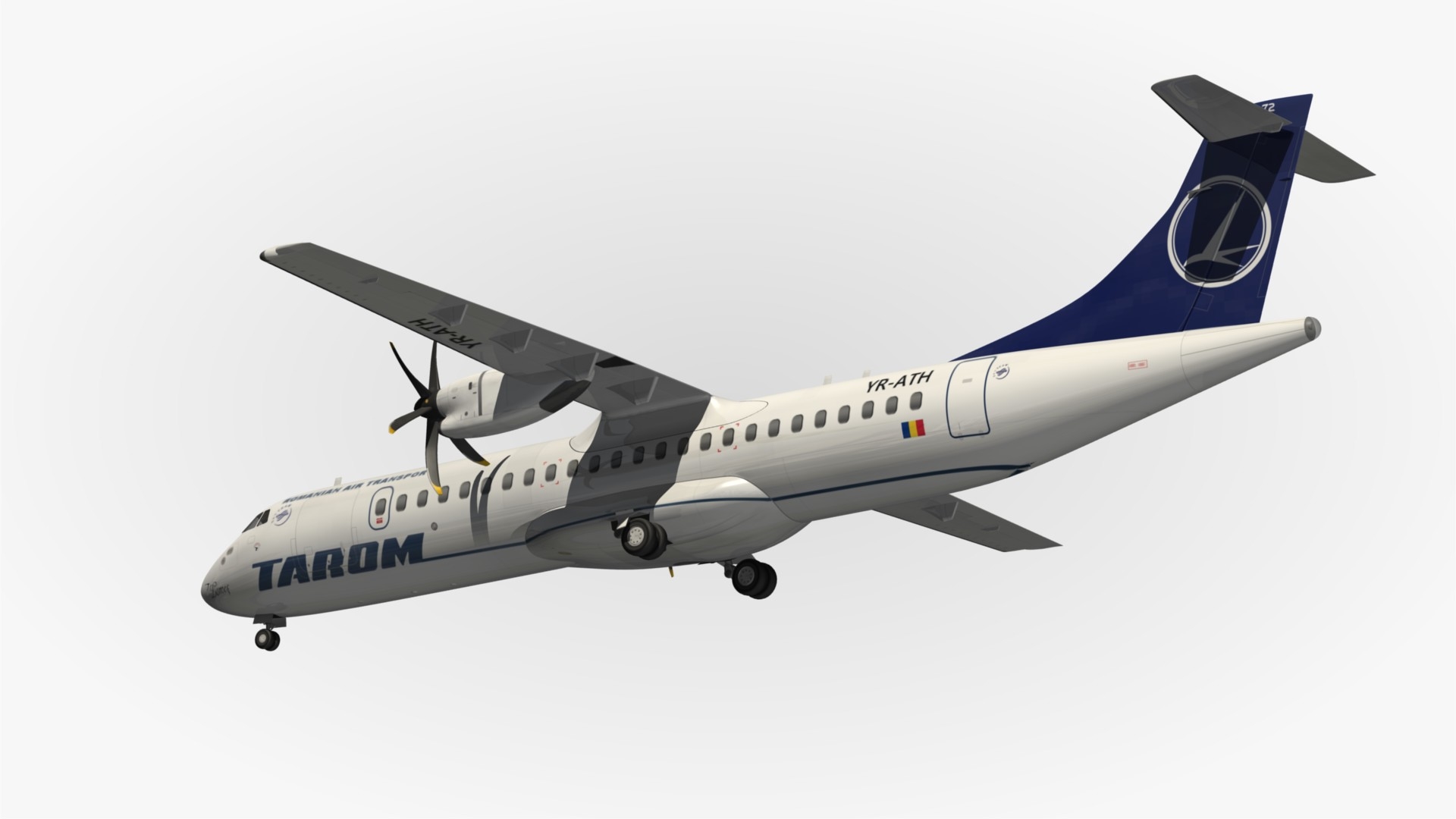 3d model atr 72 tarom