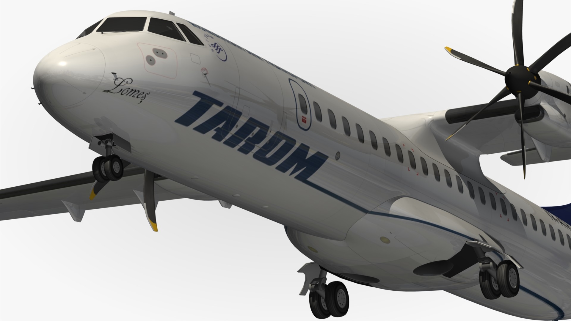 3d model atr 72 tarom