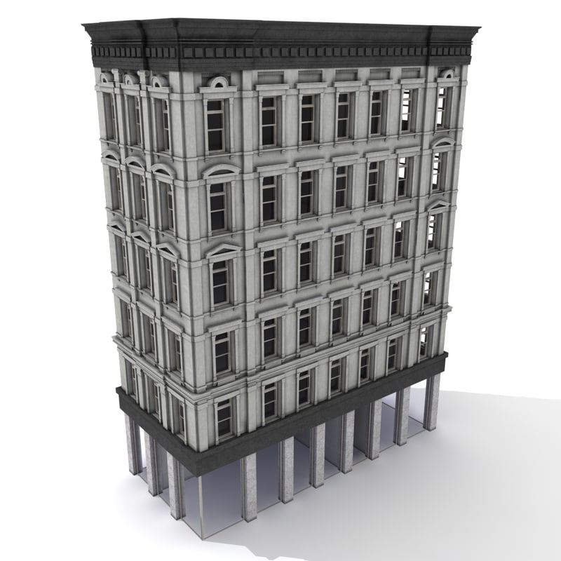 3d american tenement house model