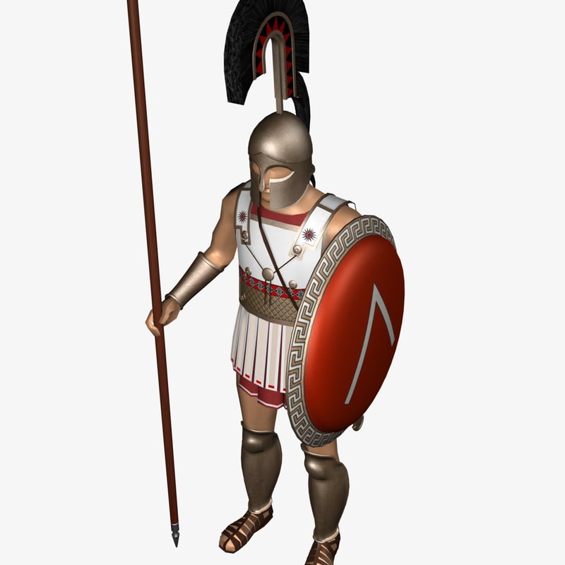greek hoplite 3d model