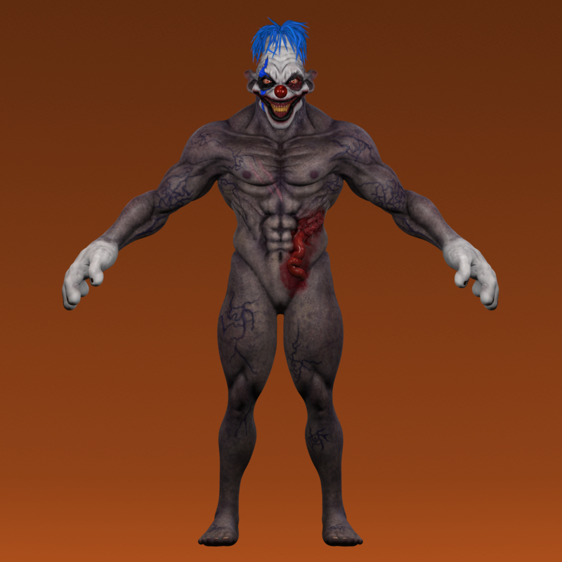 killer clown 3d model