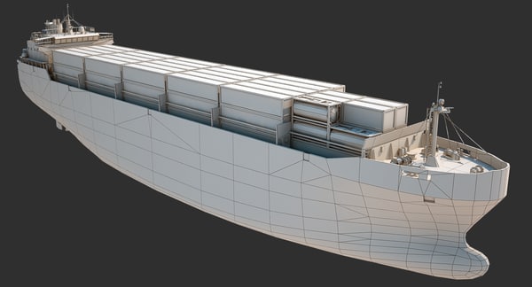 cargo ship 3d model