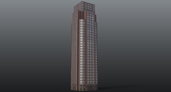 tall building 1 3d model