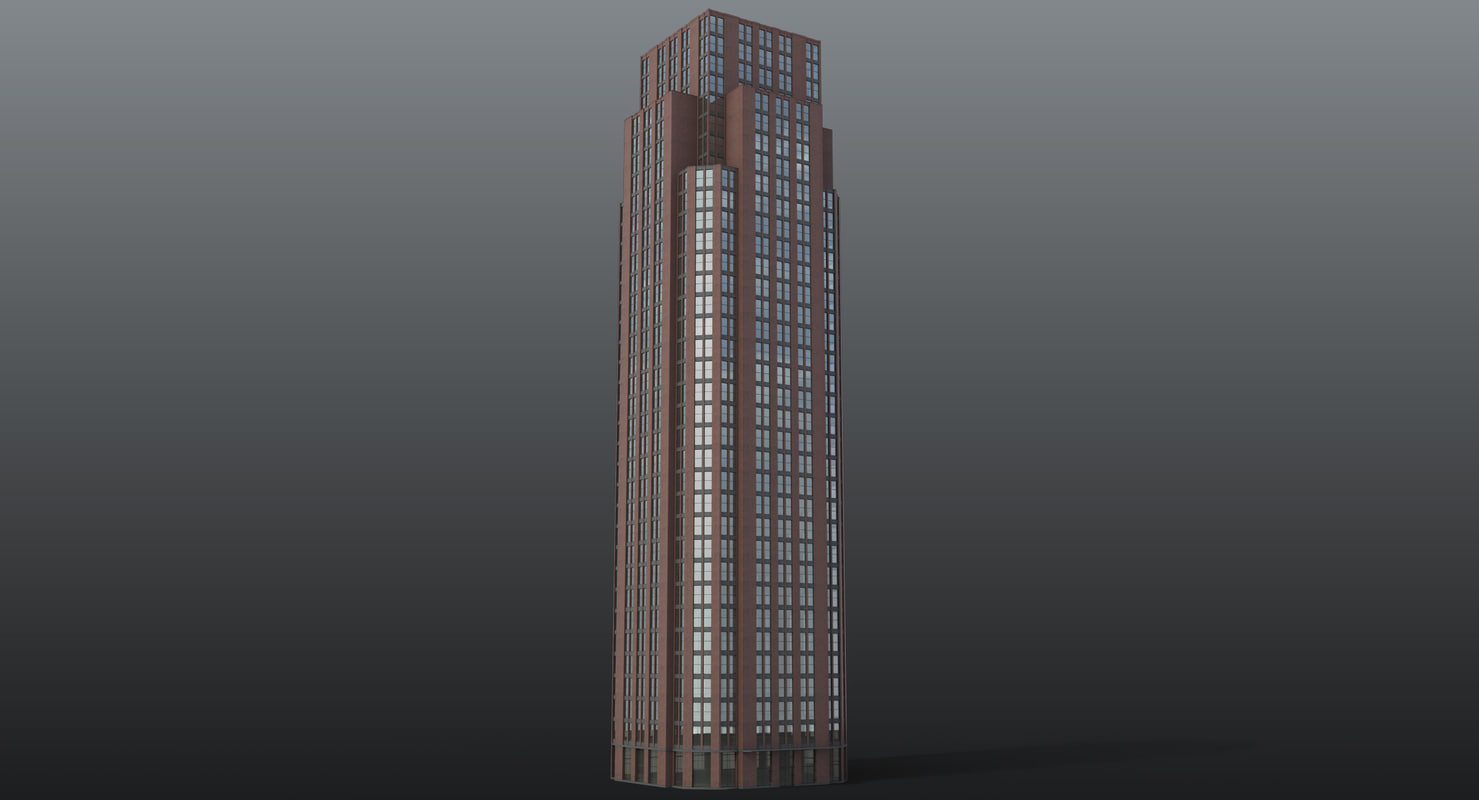 tall building 1 3d model