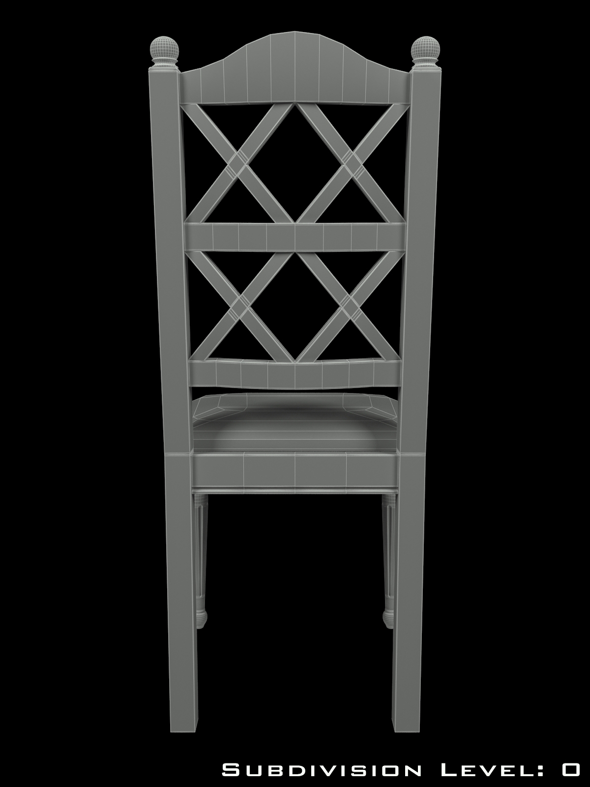 3d model kitchen chair