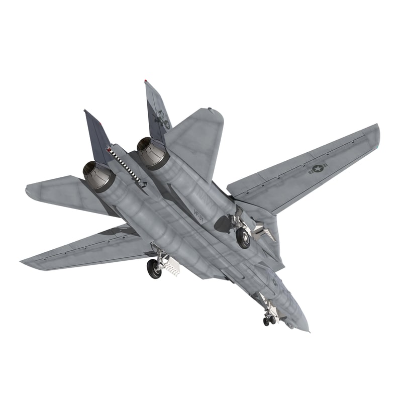 f-14 tomcat combat aircraft 3d max