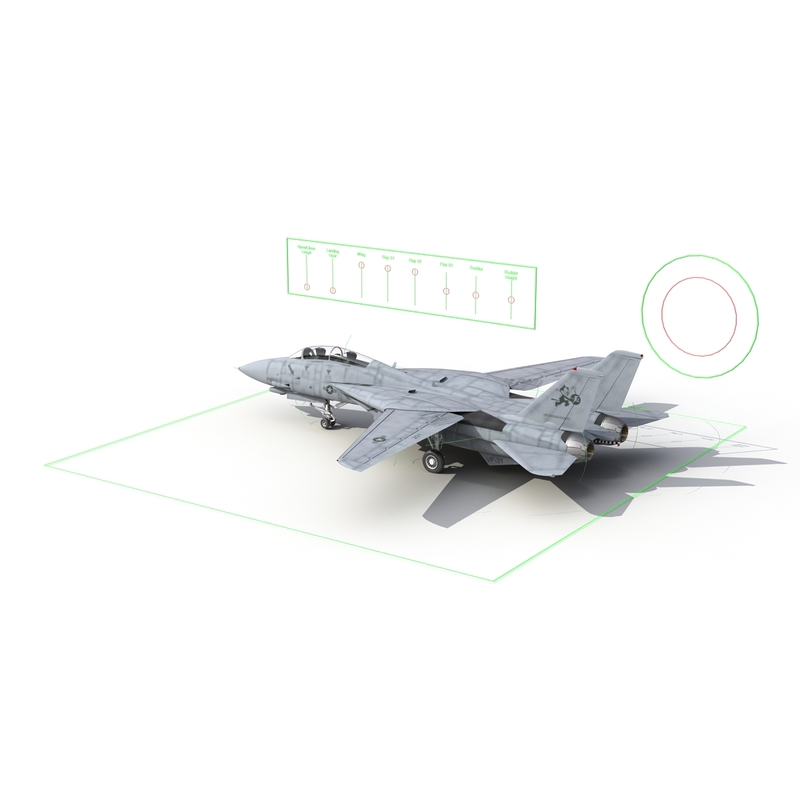 f-14 tomcat combat aircraft 3d max