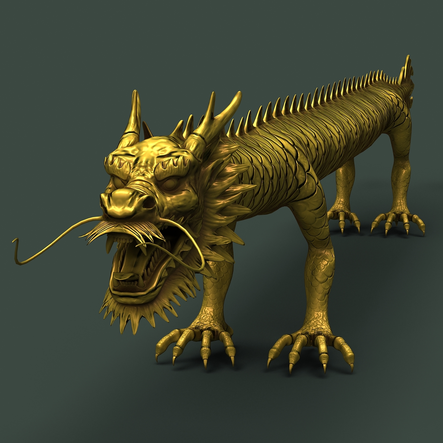 3d chinese straight dragon