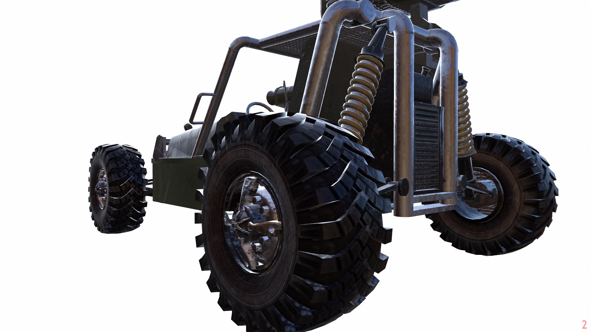 3d desert combat rocket buggy model