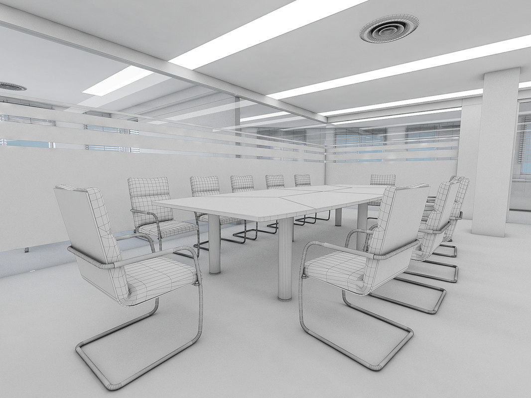 3d model of office interior