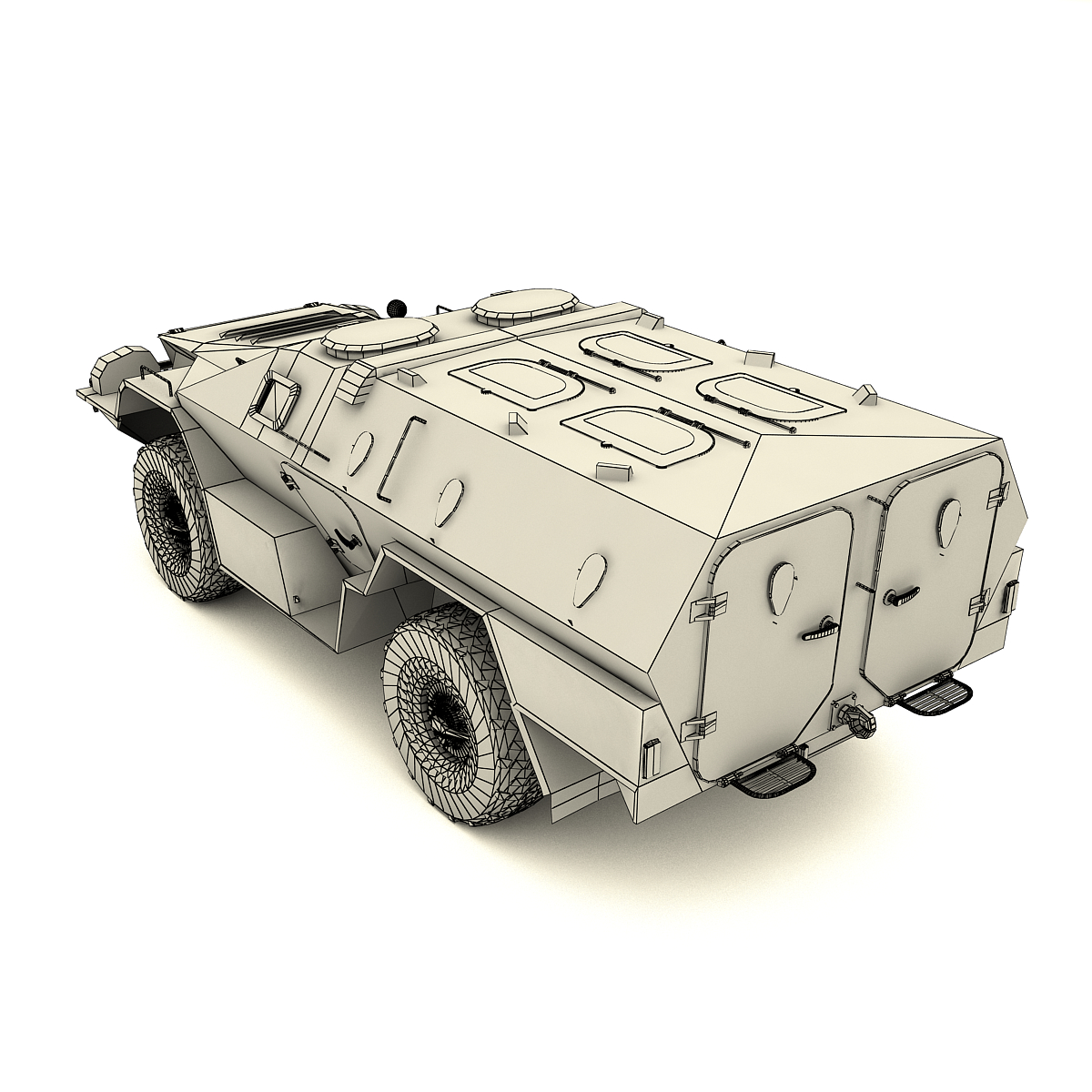 3d model armored vehicle lightly