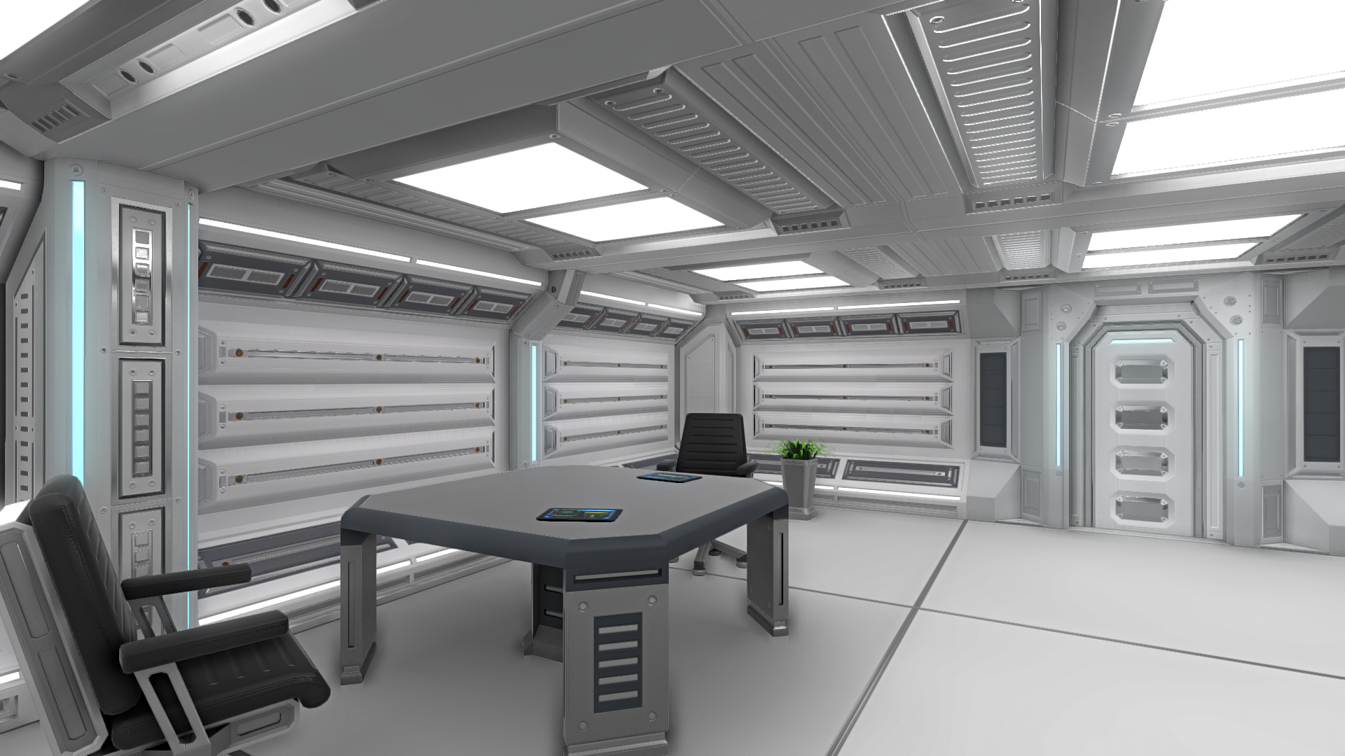 3d interior furniture sci-fi pack