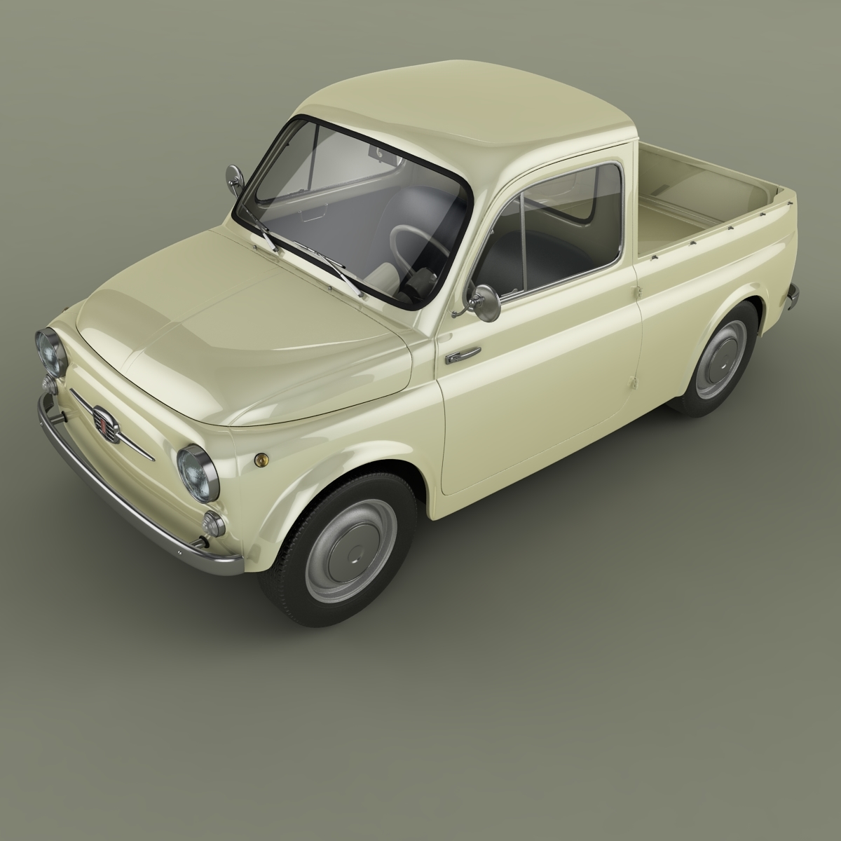 3d 1961 fiat 500 pickup