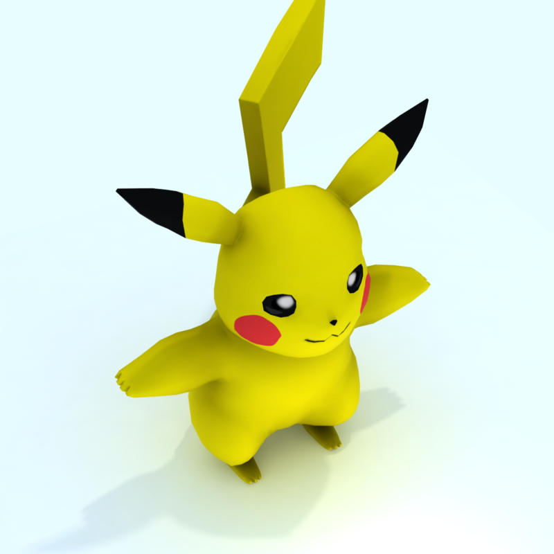3d pikachu games happy model