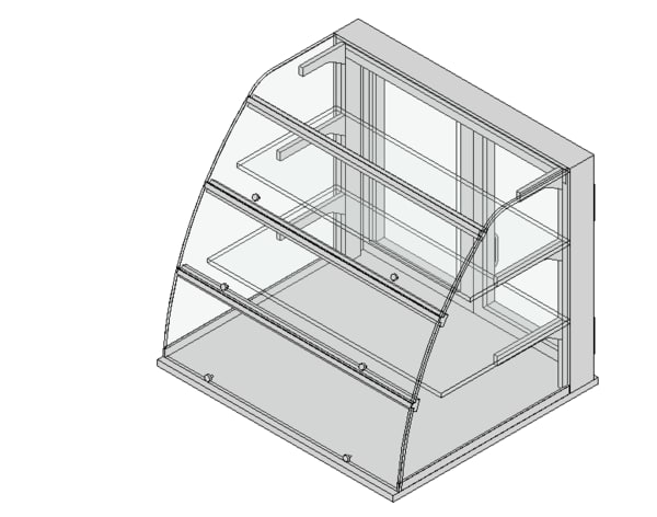 Building Revit Family Glass Counter Showspace