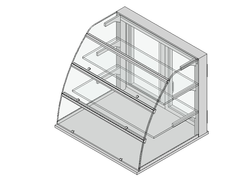 Building Revit Family Glass Counter Showspace