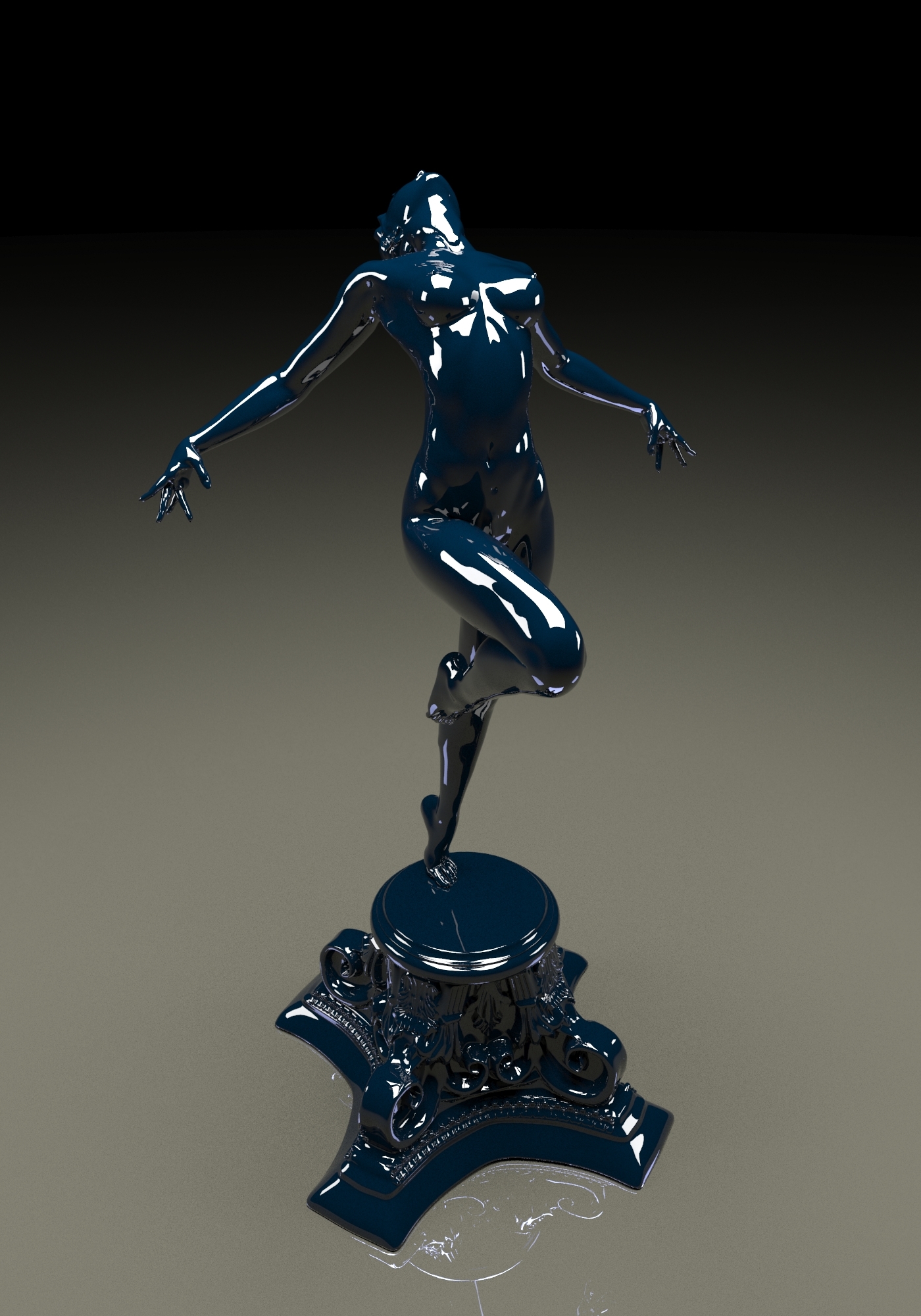 3d model of pretty lady girl