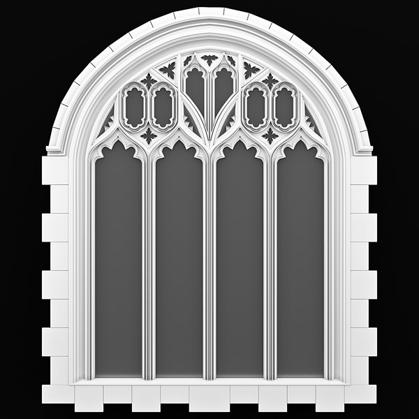 gothic window 3d model