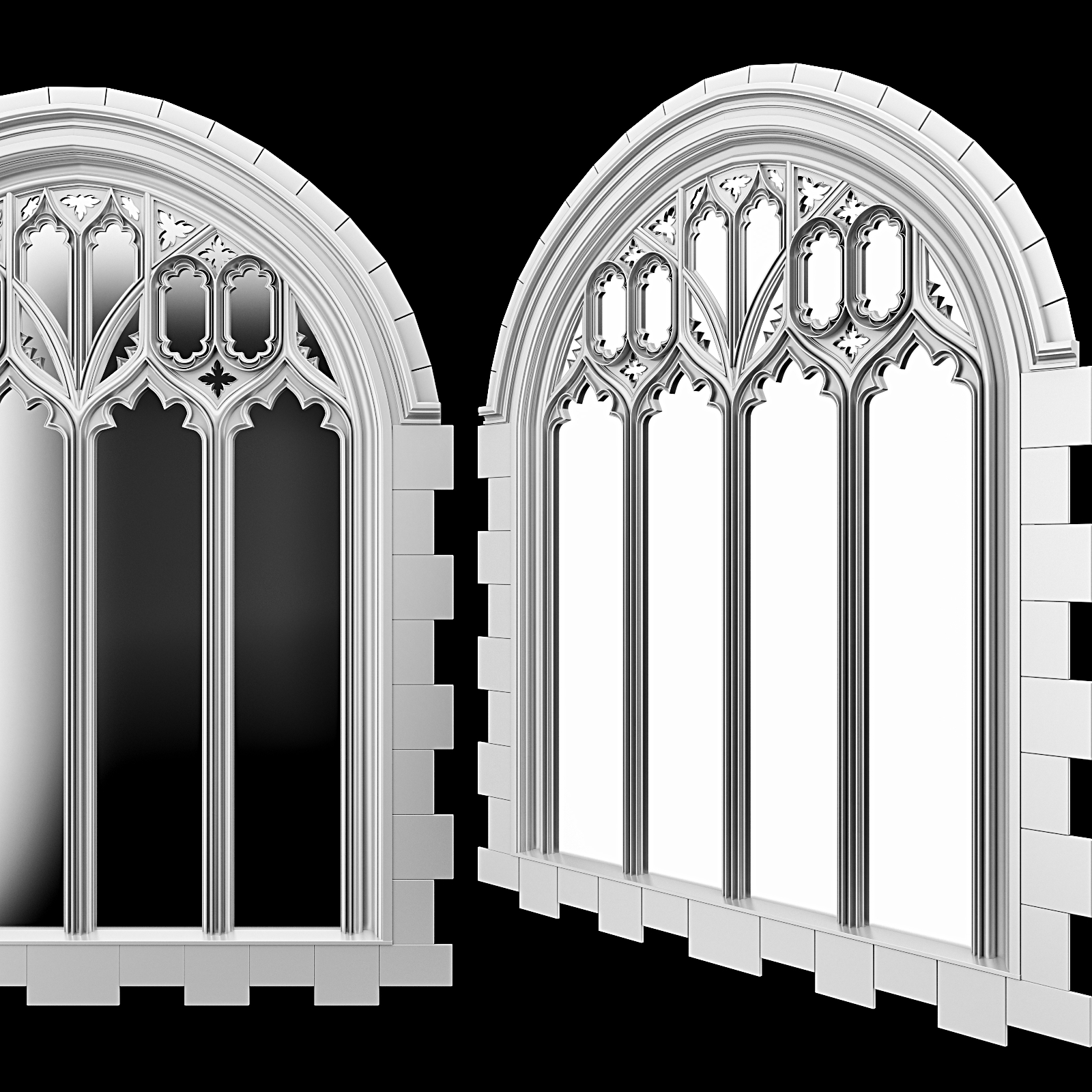 gothic window 3d model