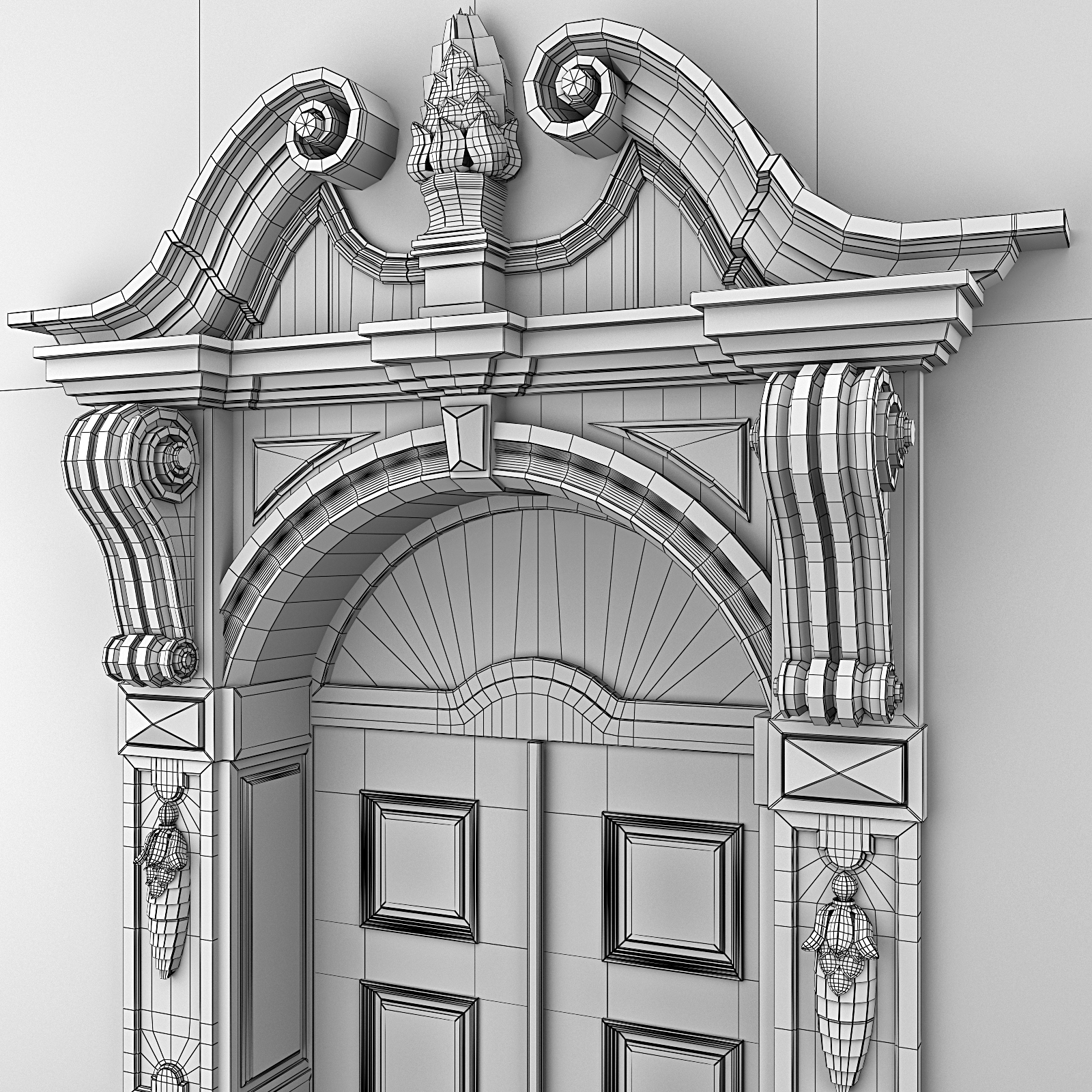 3d arch door classical model