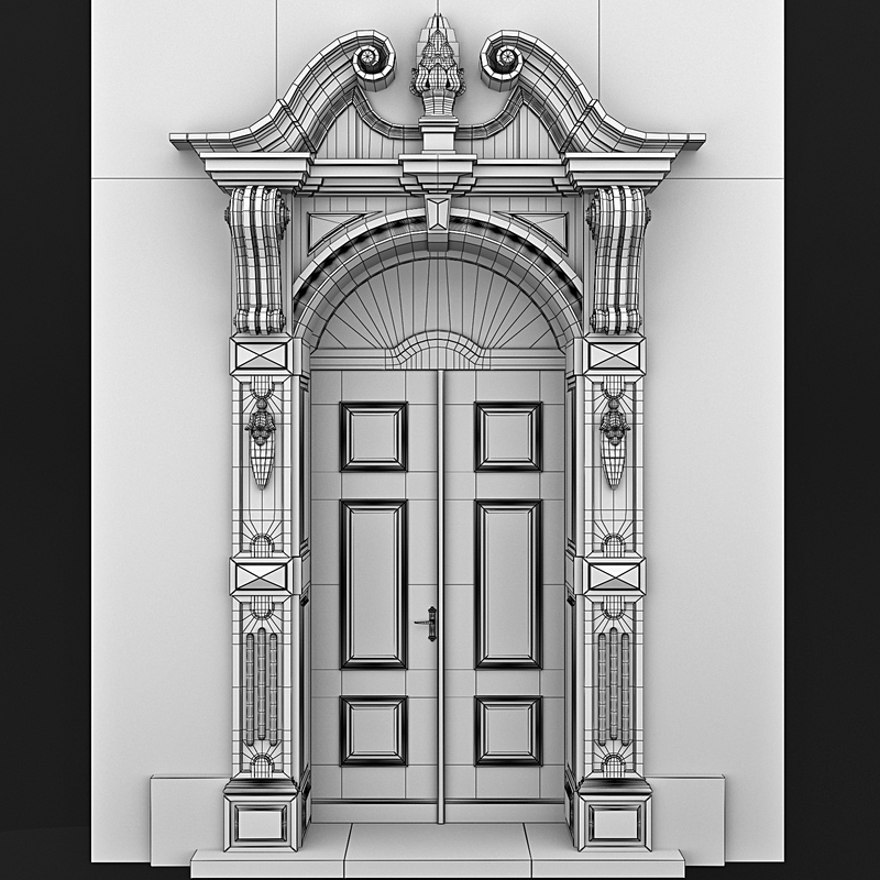 3d arch door classical model