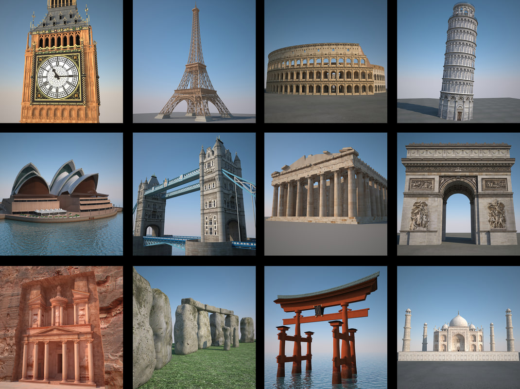 landmarks hd 3d max