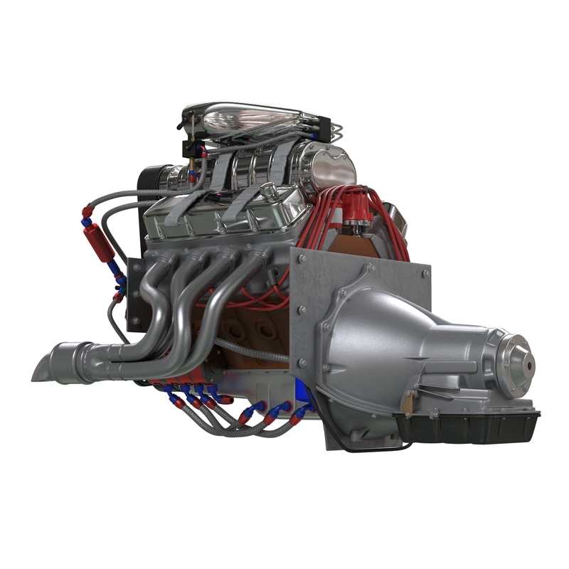 3d car engine blower model