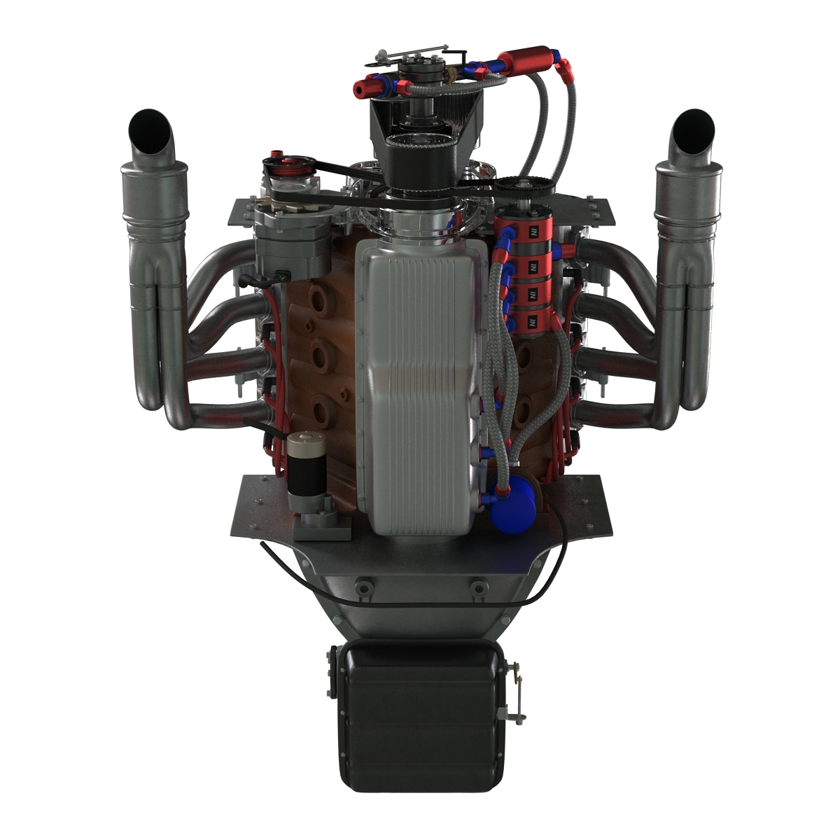 3d car engine blower model