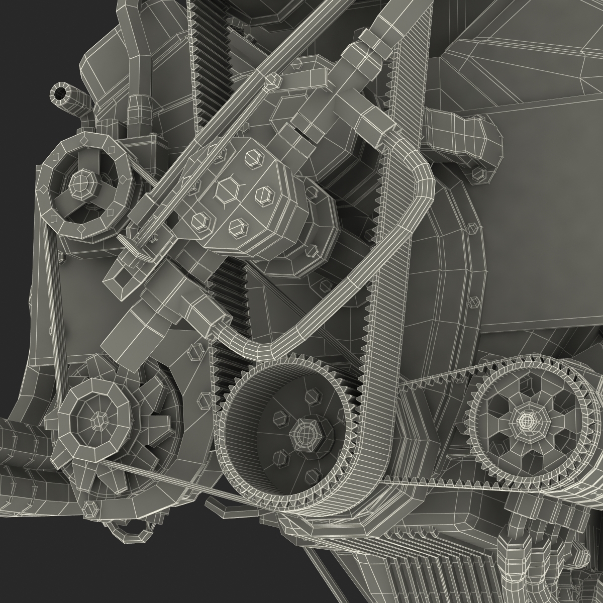 3d car engine blower model