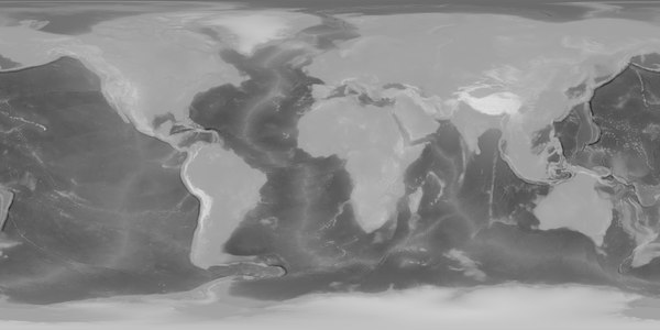 Texture TIFF earth bathymetry map