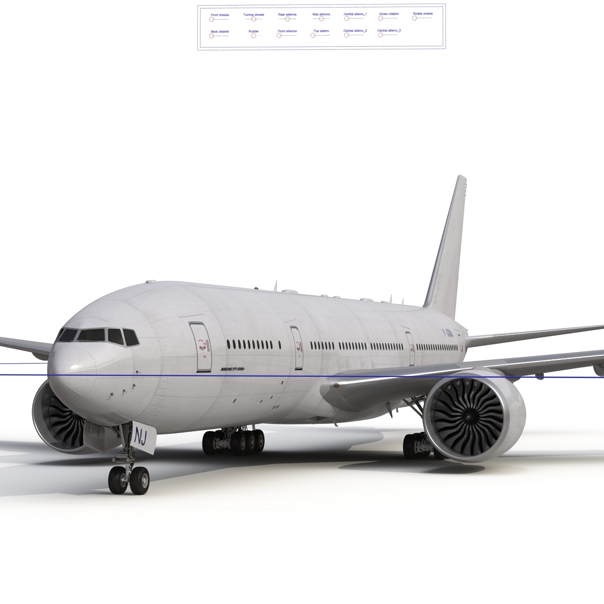 3d max boeing 777 200lr generic