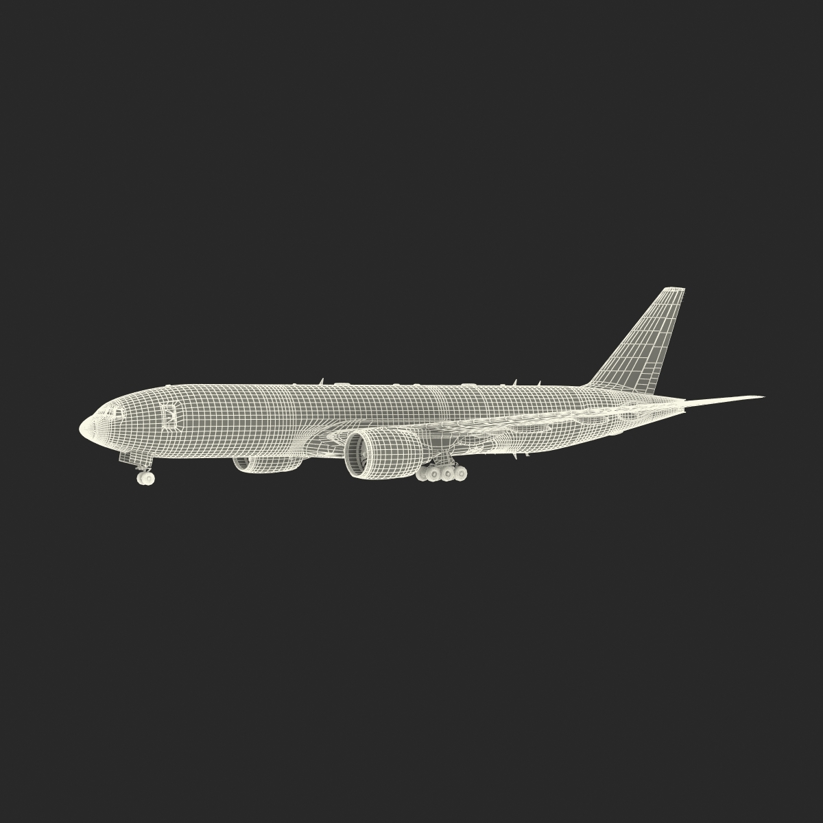 3d boeing 777 freighter generic model