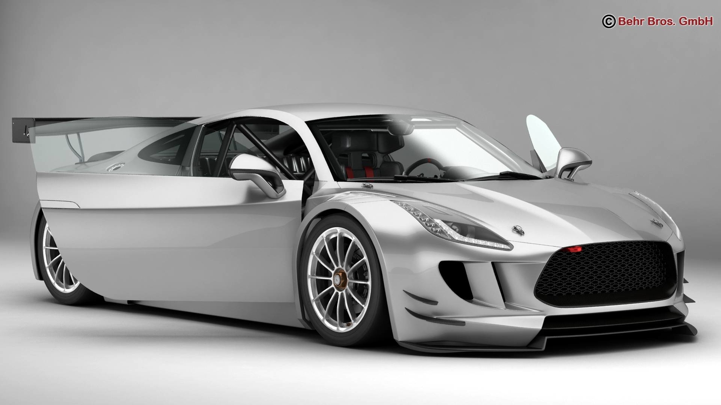 generic sports car gt 3d model
