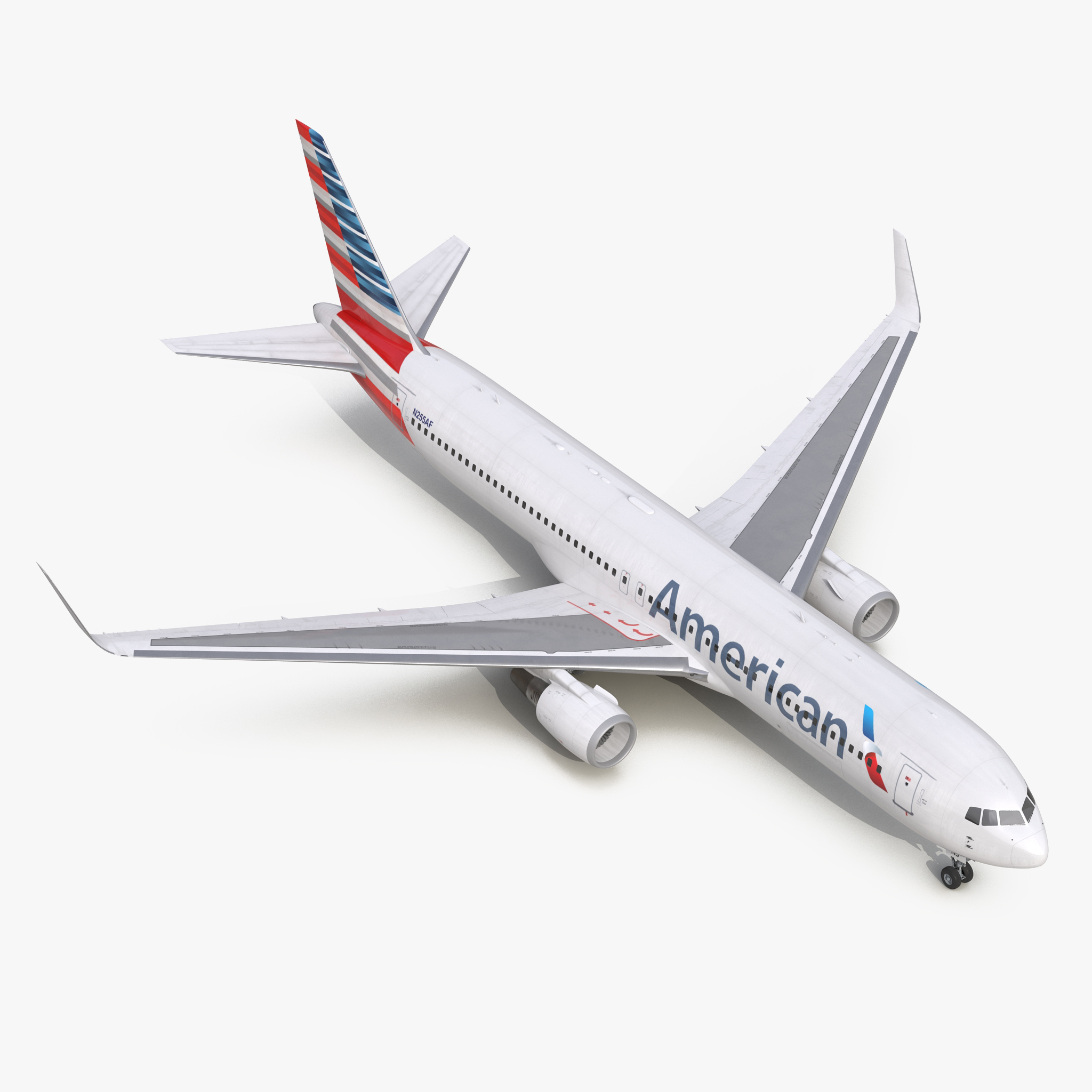 3d model of boeing 767-300er american airlines