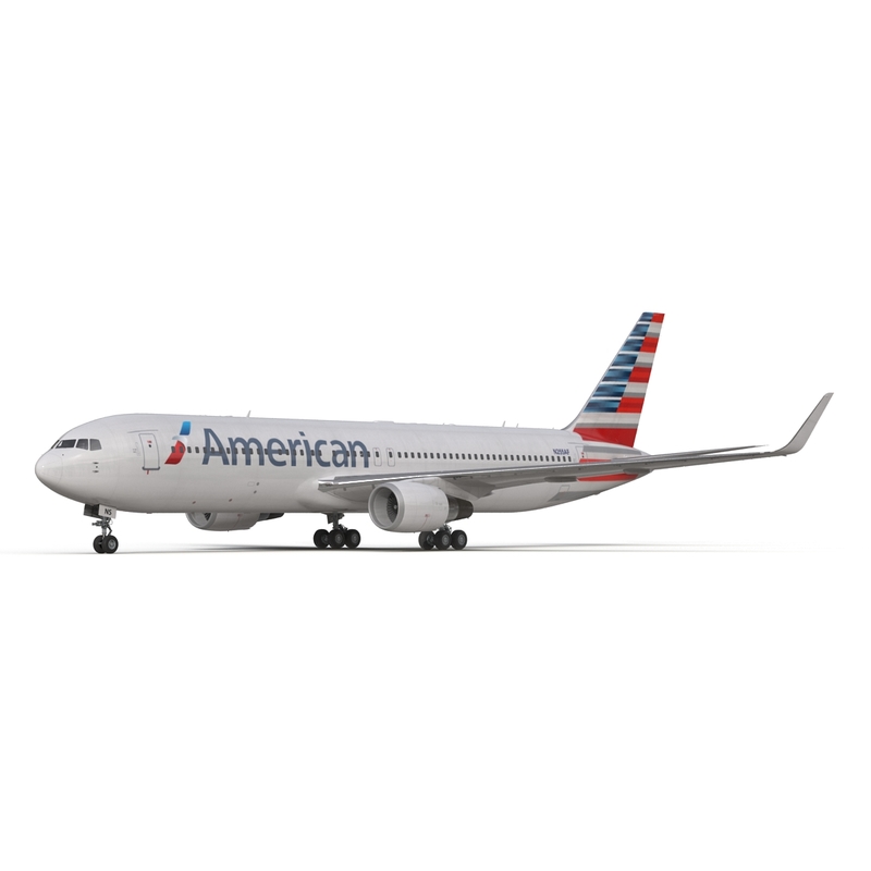 3d model of boeing 767-300er american airlines