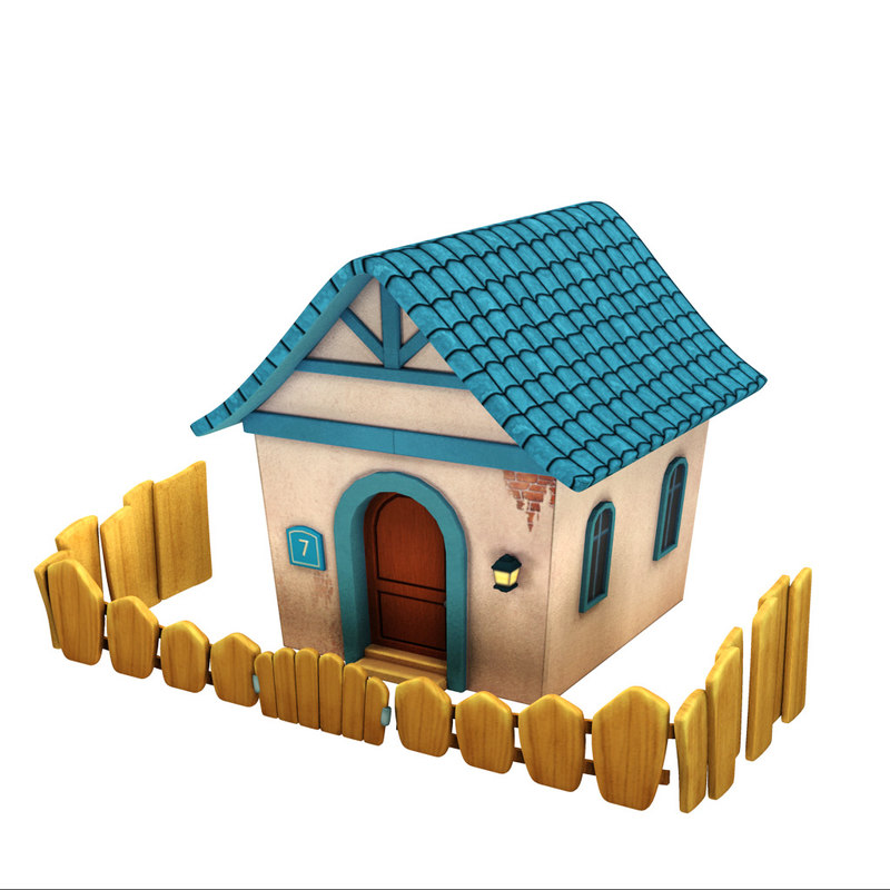 3d model of cartoon props