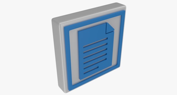 icon document 3d model