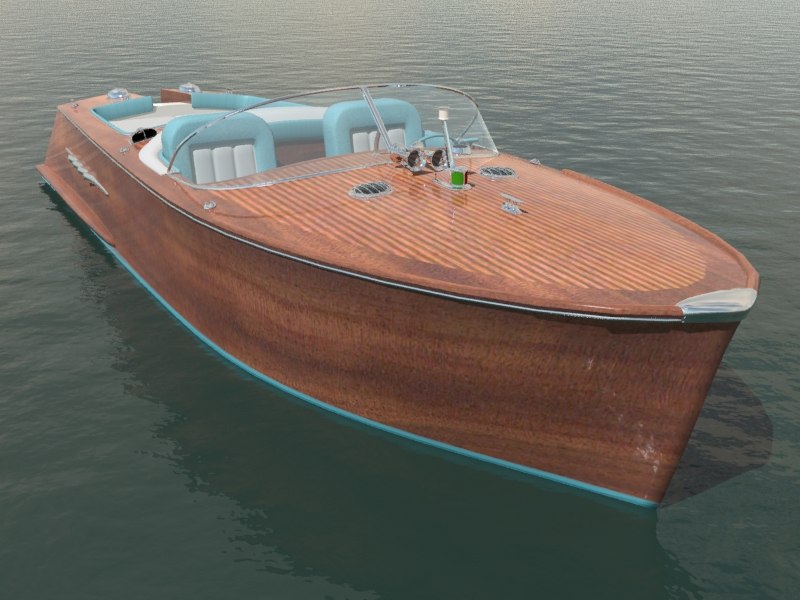 motorboat riviera style 3d model