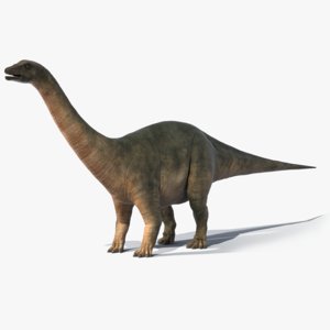 3d brontosaurus rigged