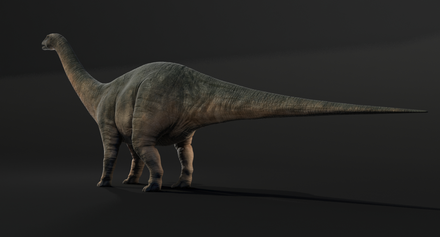 realistic brontosaurus obj