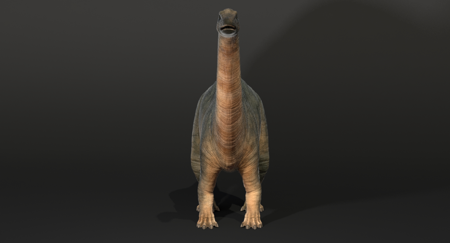 realistic brontosaurus obj