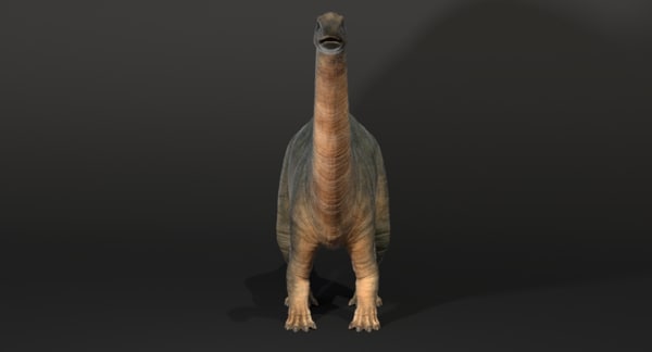 realistic brontosaurus obj