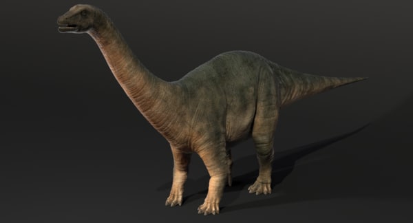 realistic brontosaurus obj