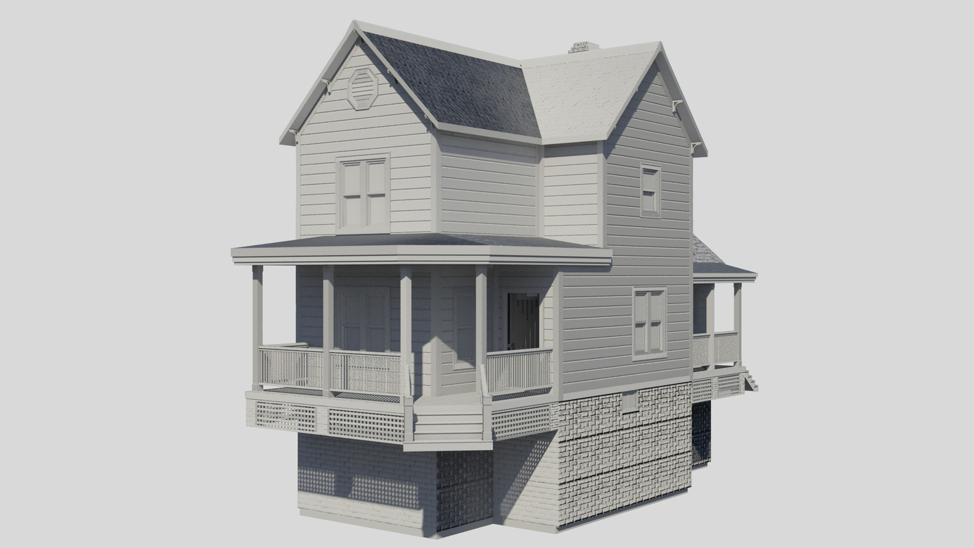 craftsman kit house 3d model