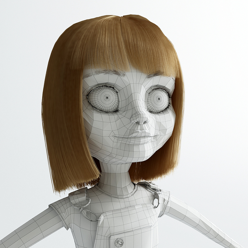 3d Model Girl Cartoon