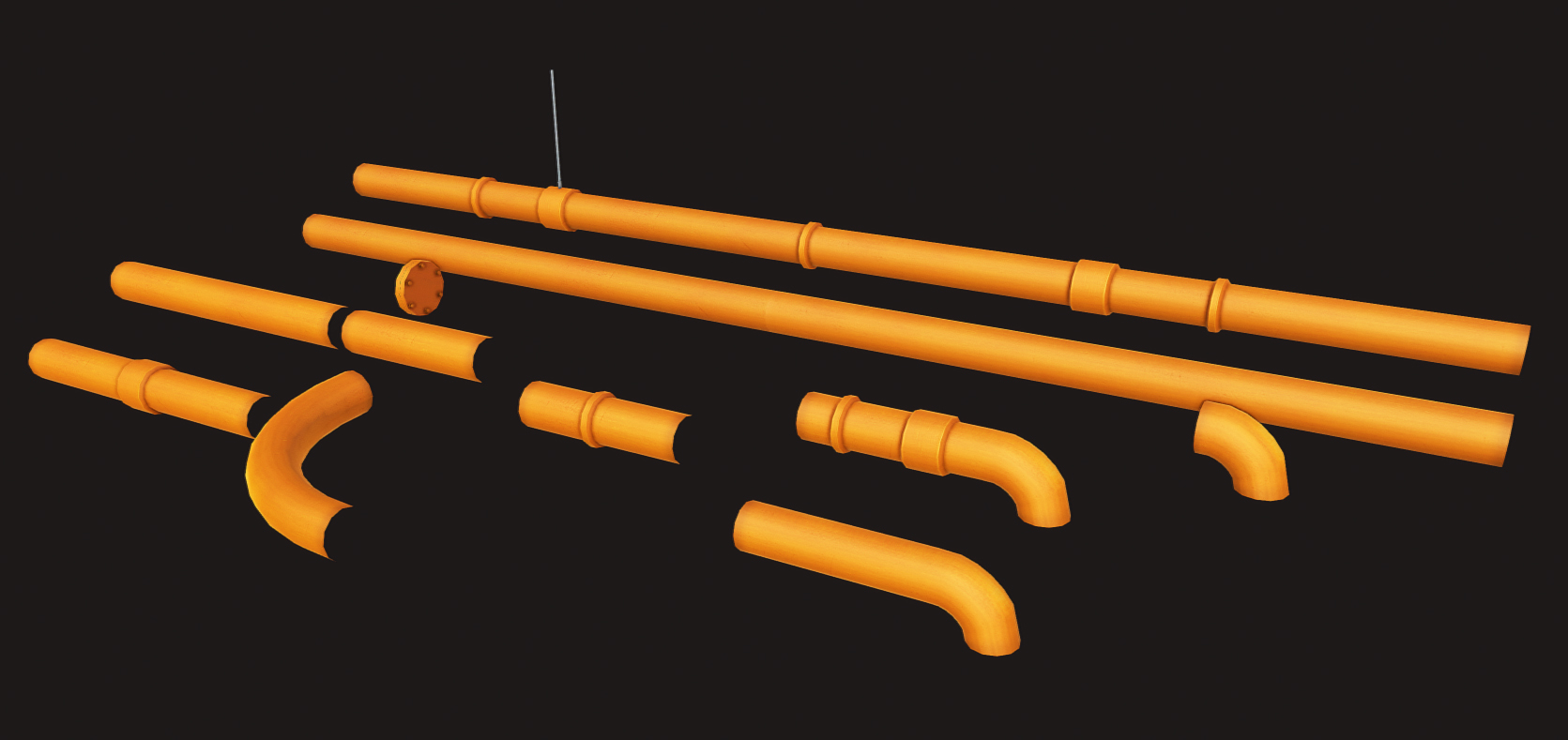 3d pipe set 01