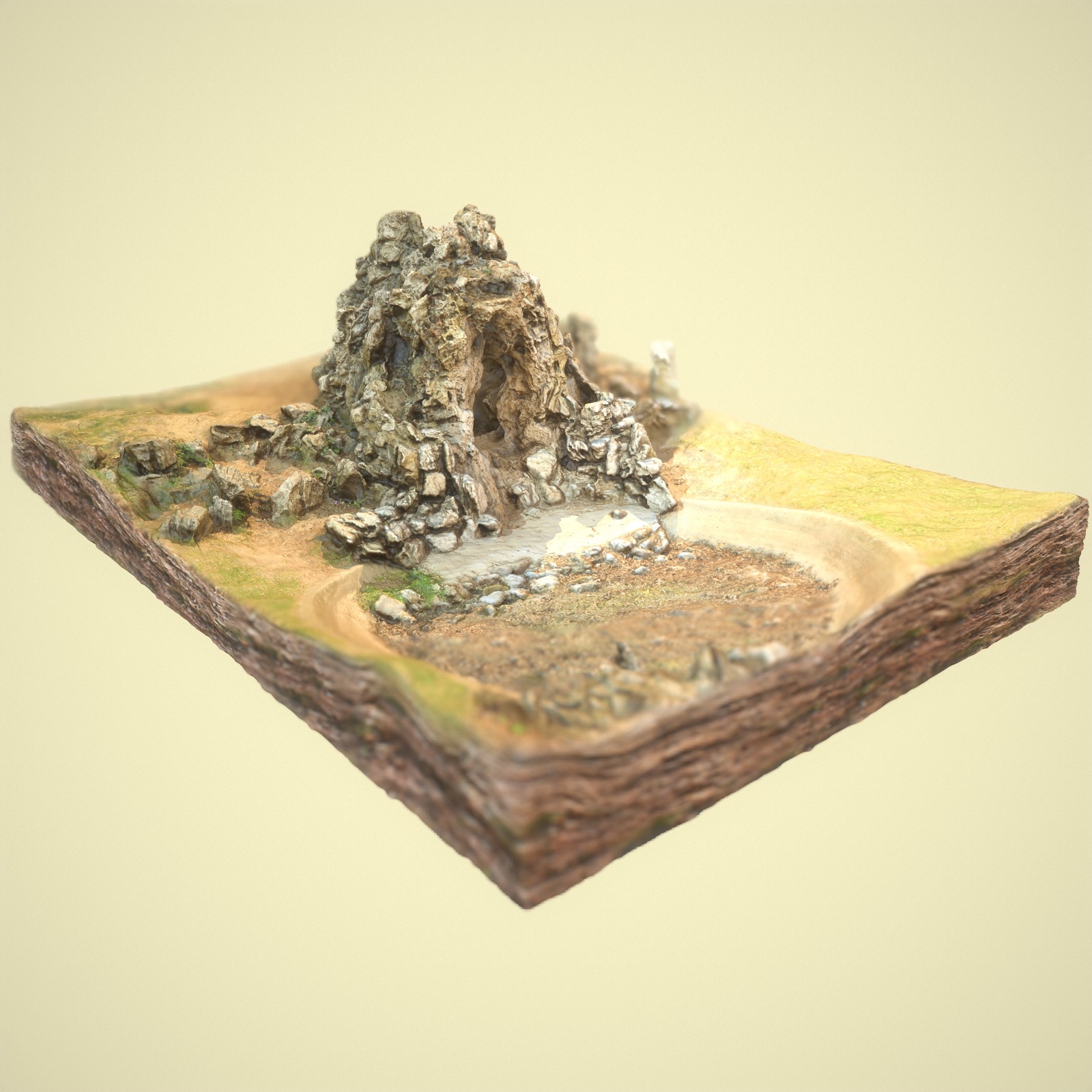 3d cave landscape model