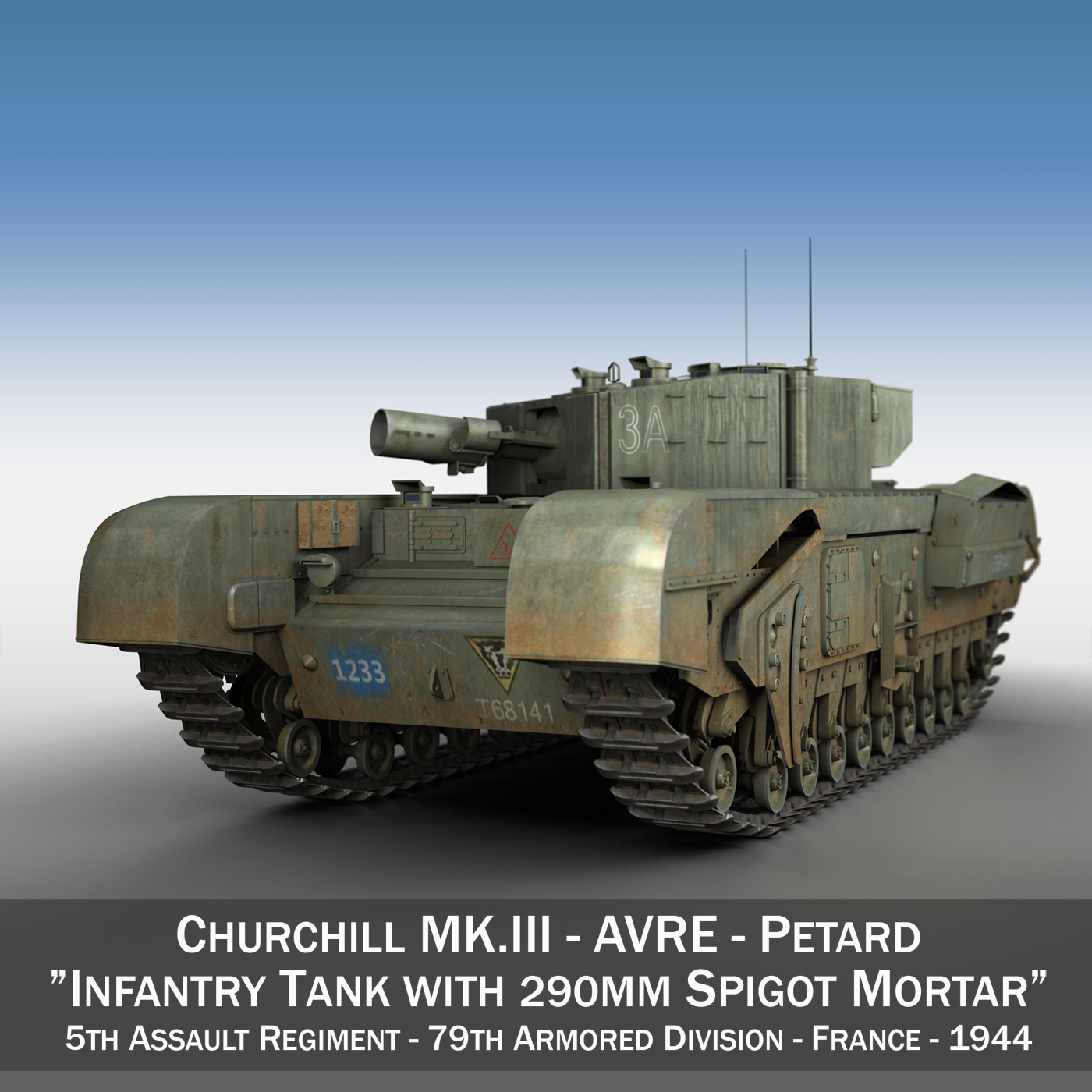 3d british churchill mk iii