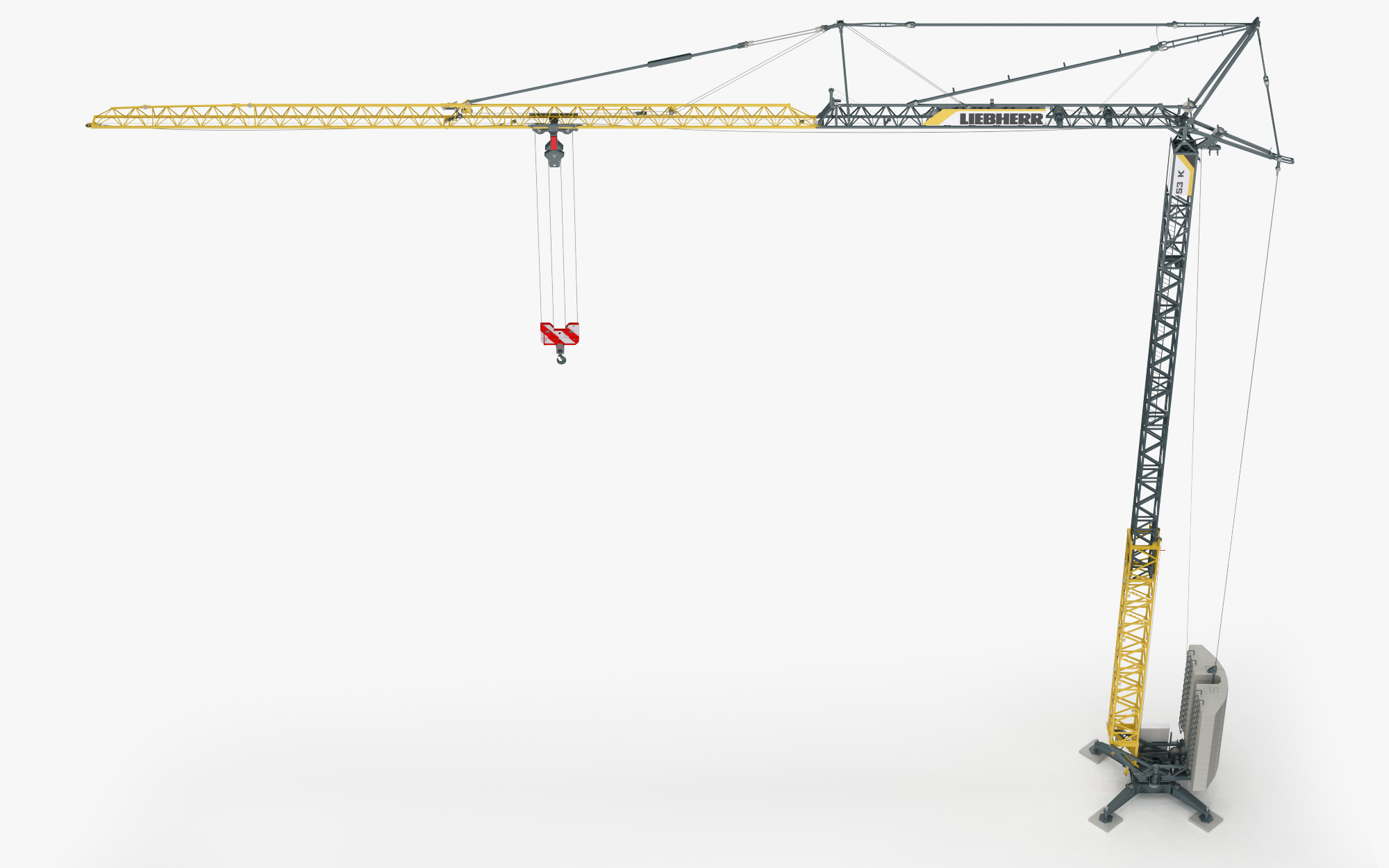 3d tower crane liebherr 53k model